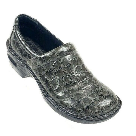 Børn | Shoes | Born Boc Gray Croc Print Loafer Clogs Womens 85 M Slip ...